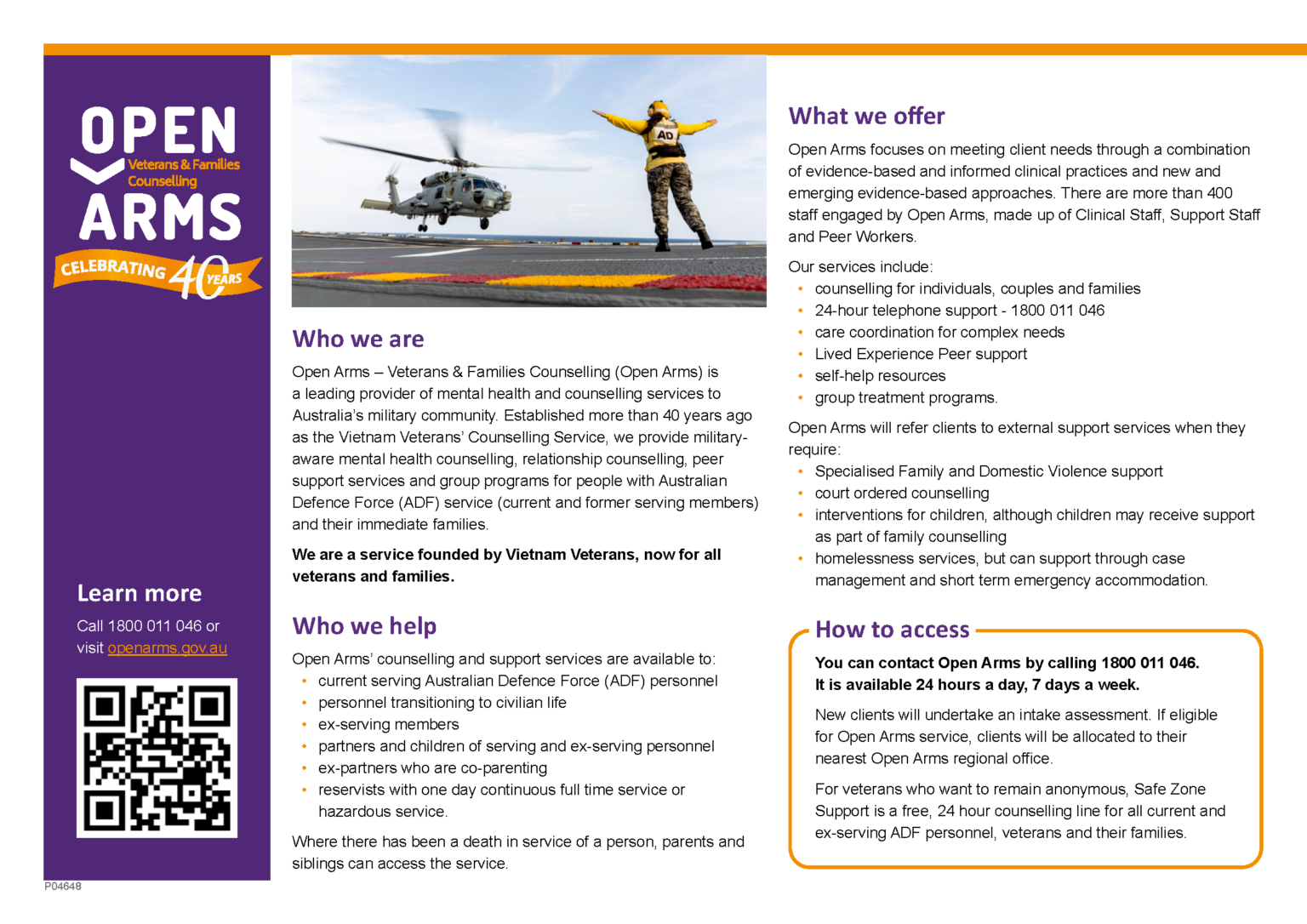 Open Arms Veterans and Families Counselling – Better U