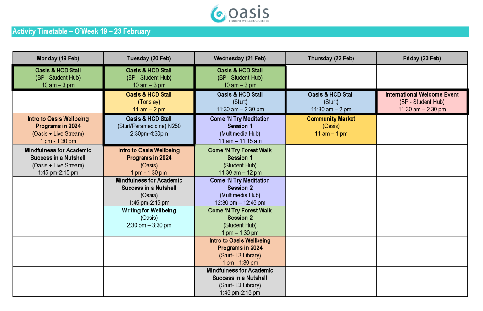 As Orientation approaches Oasis unveils its roster of activities – Better U