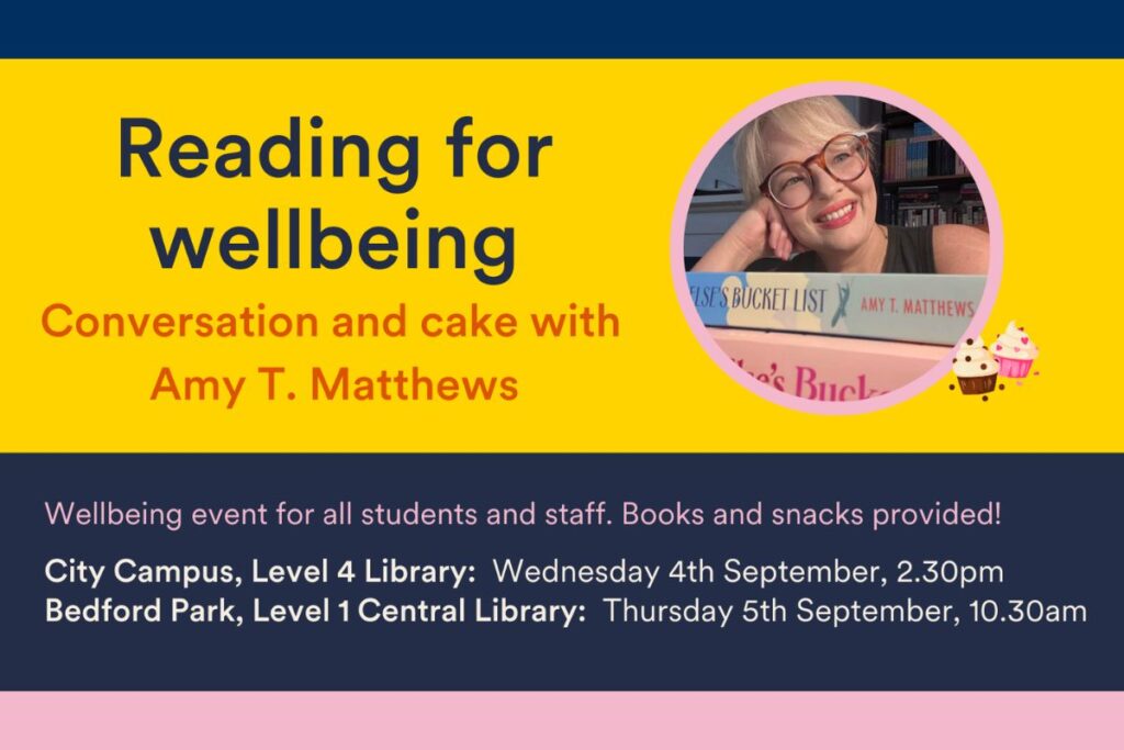 Reading for Wellbeing Event in the Library – City and Bedford! – Better U